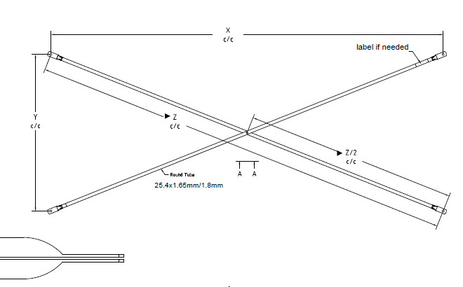 Frame Scaffolding Galvanized Cross Brace
